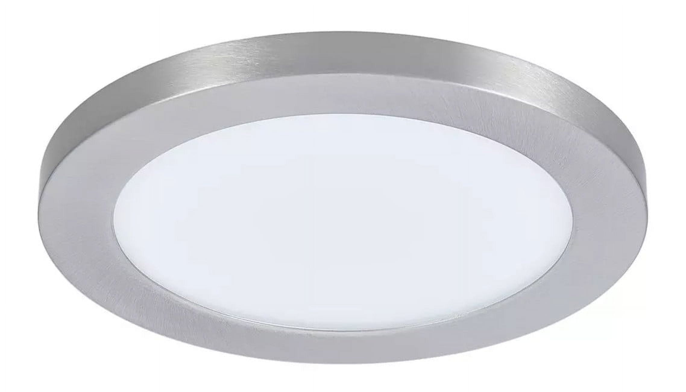 Miseno Ml7769 7" Wide Led Flush Mount Disc Ceiling Fixture - Nickel ...
