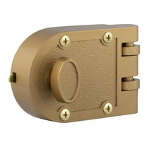 Jimmy-Resistant Deadlock, Diecast, Brass Color, Angle Strike, Double ...