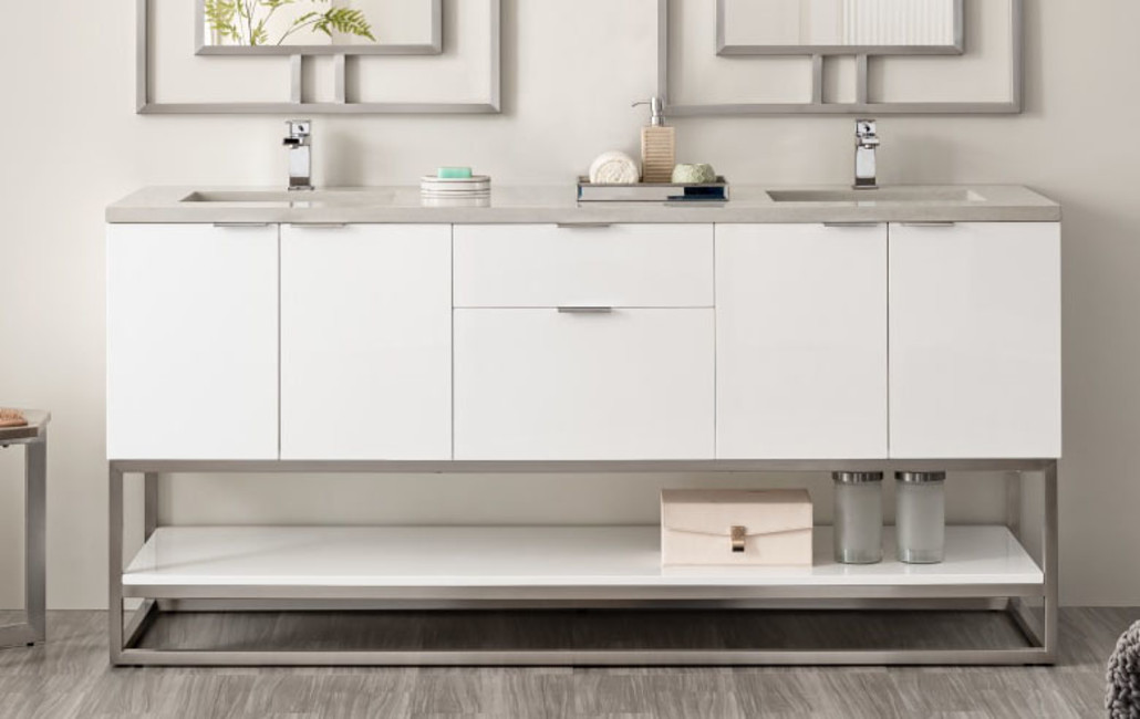 Miseno Mv-388V72d Brenlyn 72" Free Standing / Wall Mounted Double Basin ...