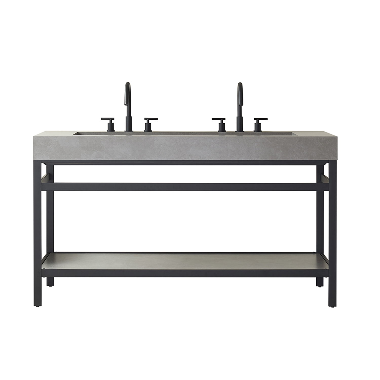 Miseno Mv702160-Nm Lleida 60" Free Standing Integrated Trough Sink ...