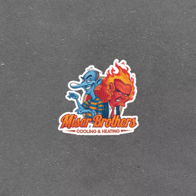 Miser Brothers Cooling & Heating Retro Cartoon Sticker - Snow Miser ...