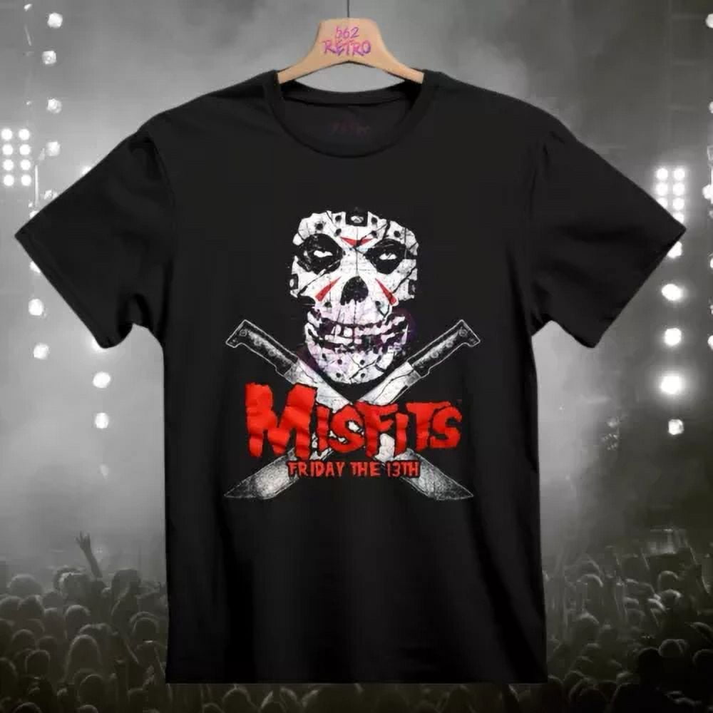 Misfits Friday The 13Th Skull Jason Voorhees Mask Punk Band T-Shirt ...