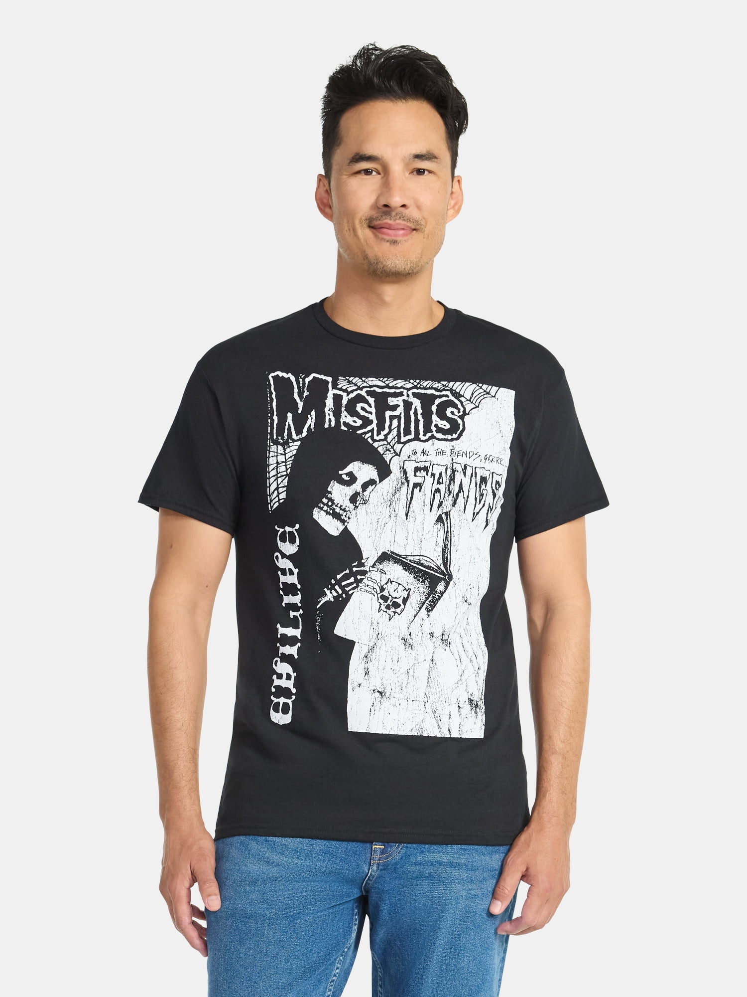 Misfits Men's and Big Men's Fangs Graphic Tee with Short Sleeves, Sizes ...