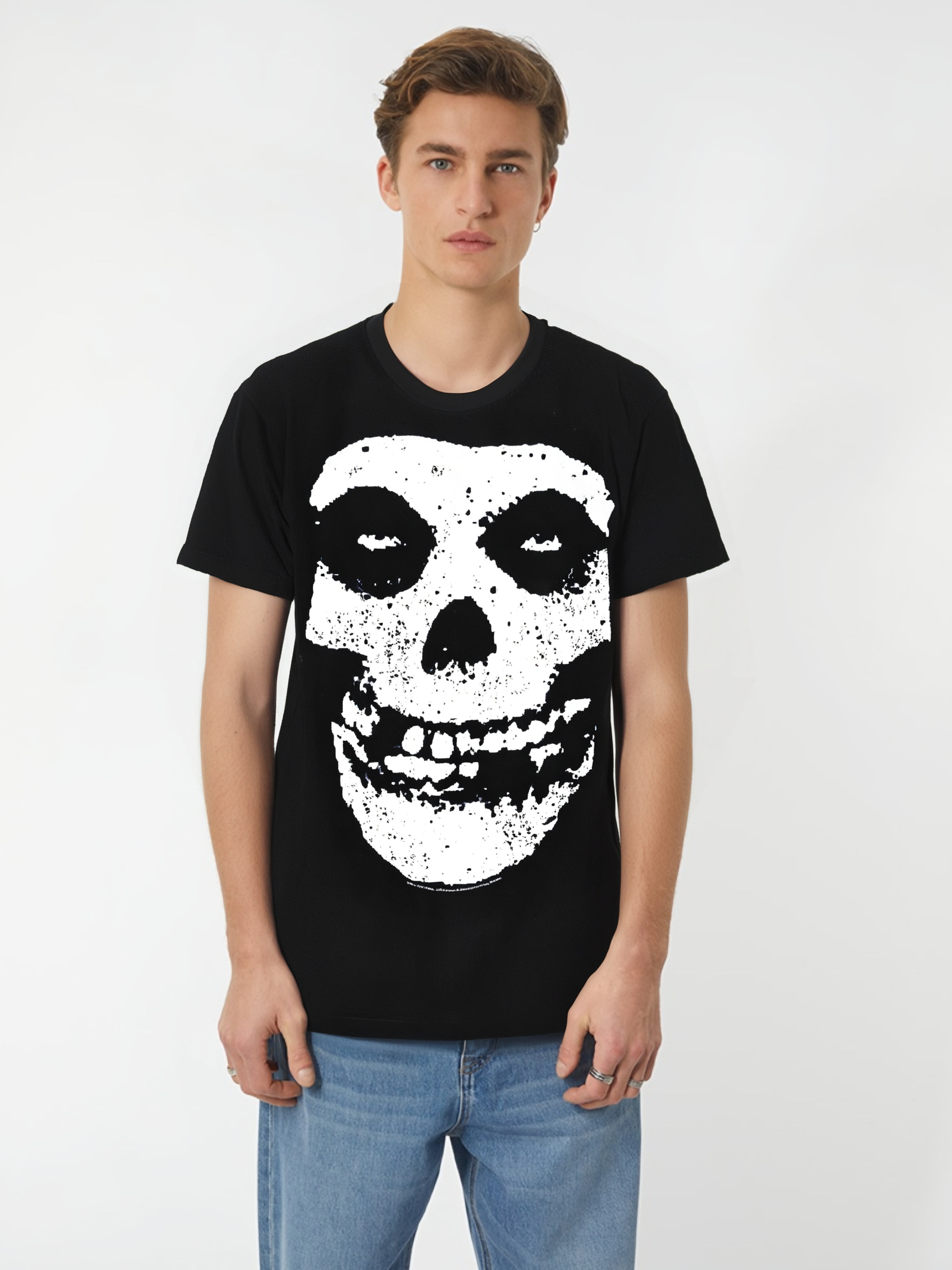 Misfits Skull Men's T Shirt Punk Rock Band Concert Tour Merch Tee For ...