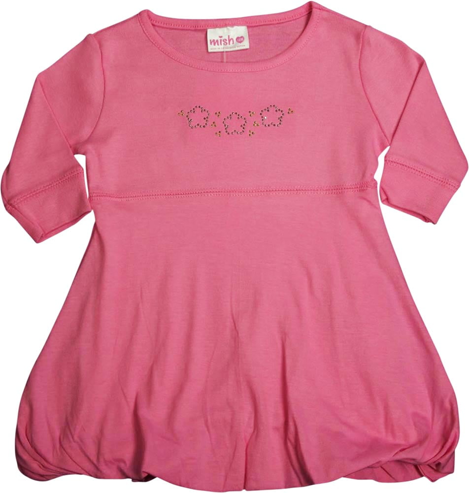 Mish - Little Girls - 100% Cotton - Long Sleeve Bubble Dress 20995-3 ...
