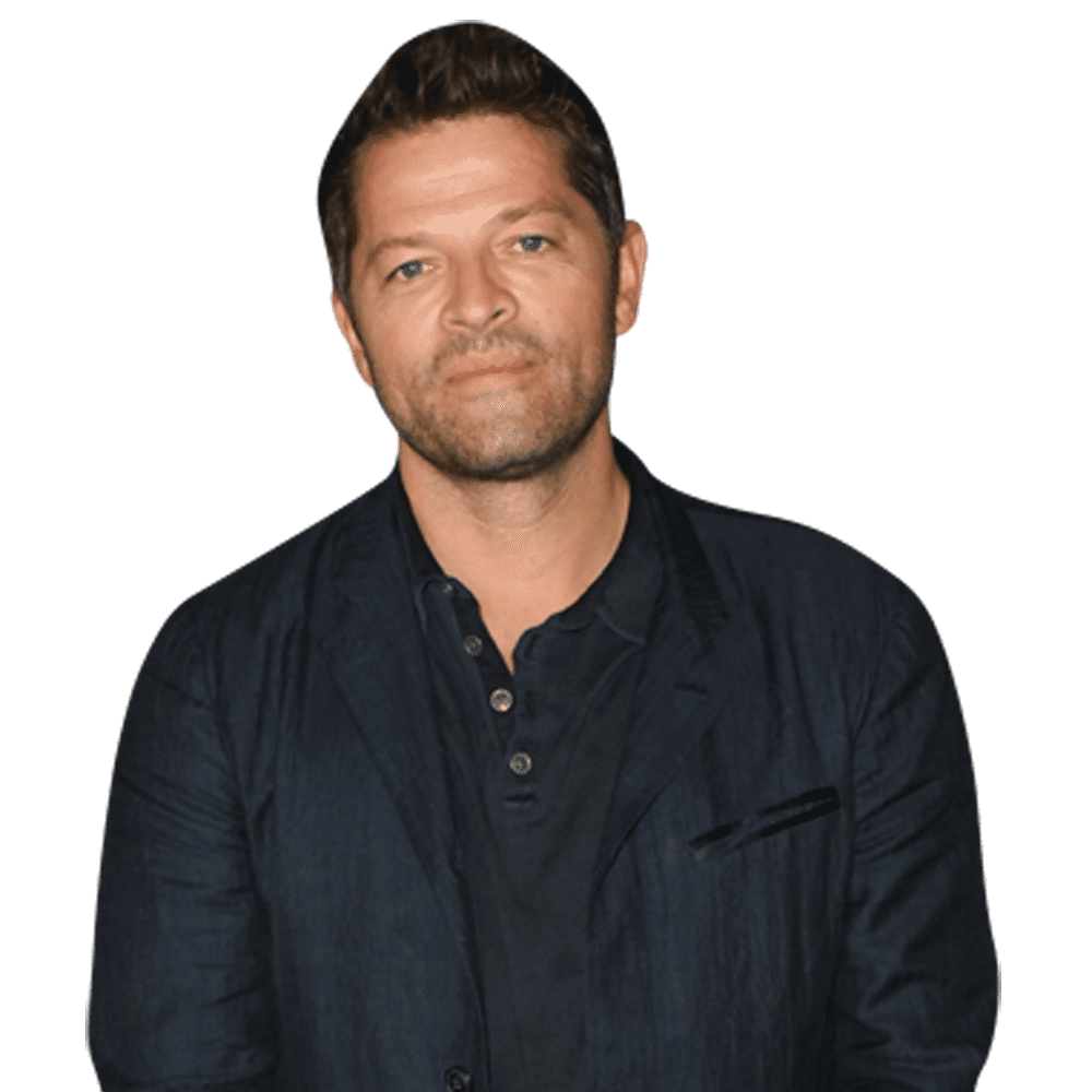 Misha Collins (Black Suit) Half Body Buddy Cutout - Walmart.com