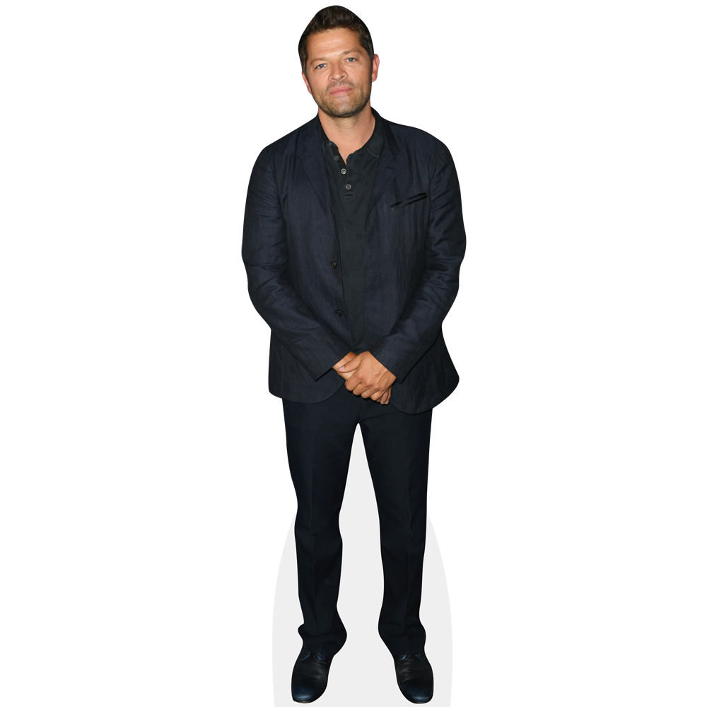 Misha Collins (Black Suit) Lifesize Cardboard Cutout Standee - Walmart.com
