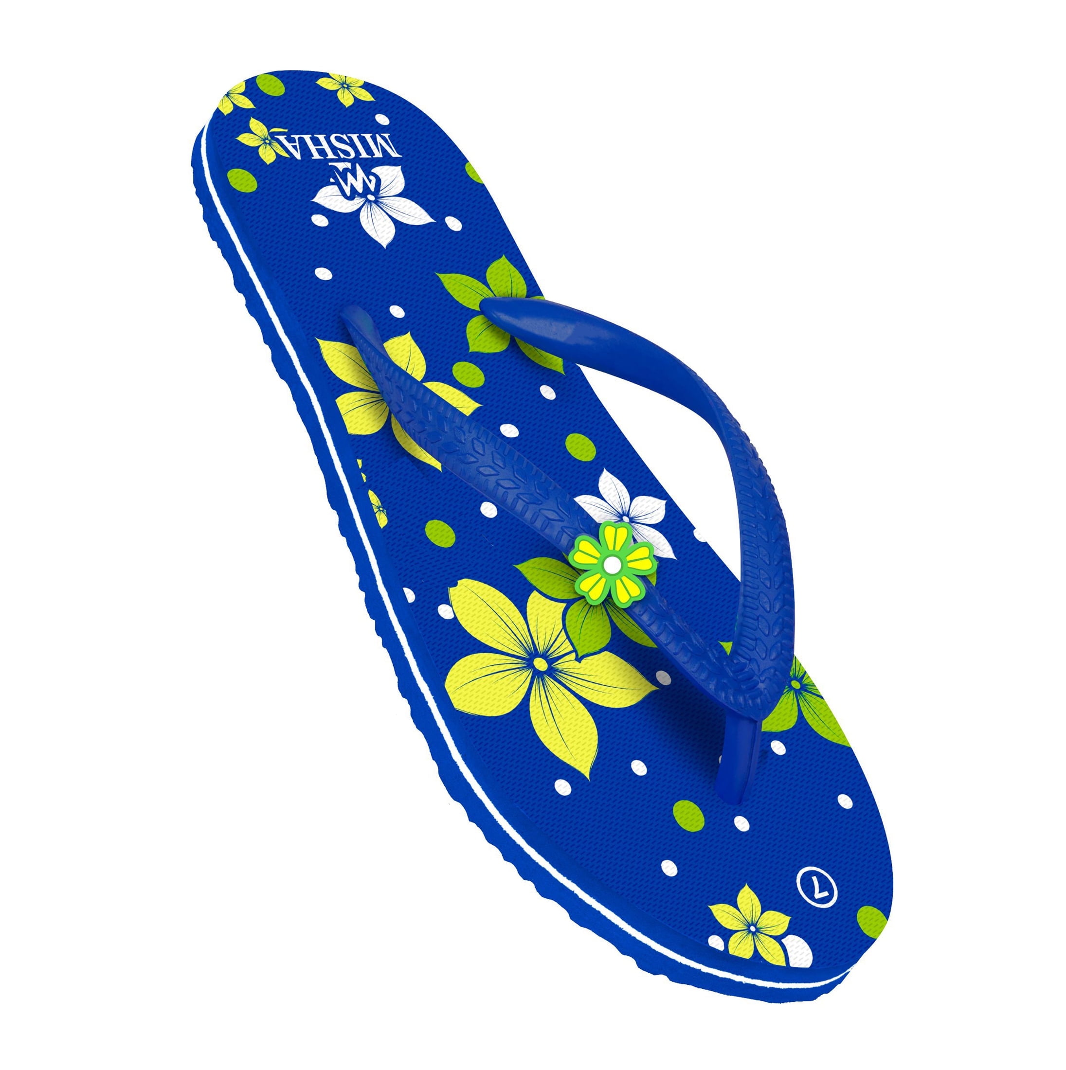 JMAT-Misha Women's Flip Flop House Slippers, Flat Heel Open Toe, Blue, Pink & Purple, Sizes 5-8 ...