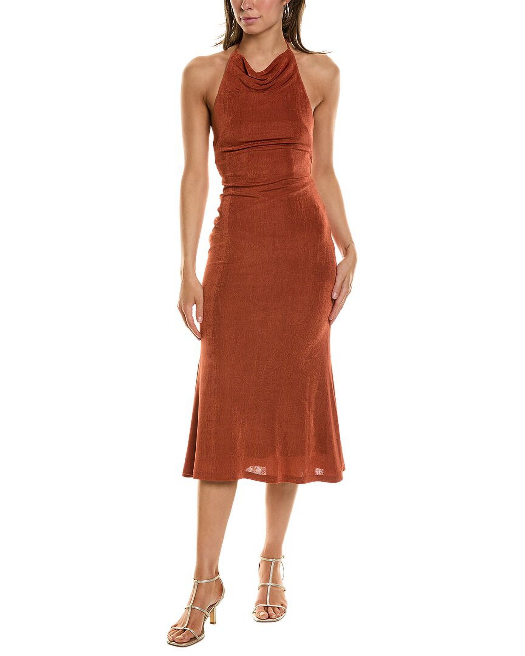 Misha womens Alban Midi Dress, 6-2, Brown - Walmart.com
