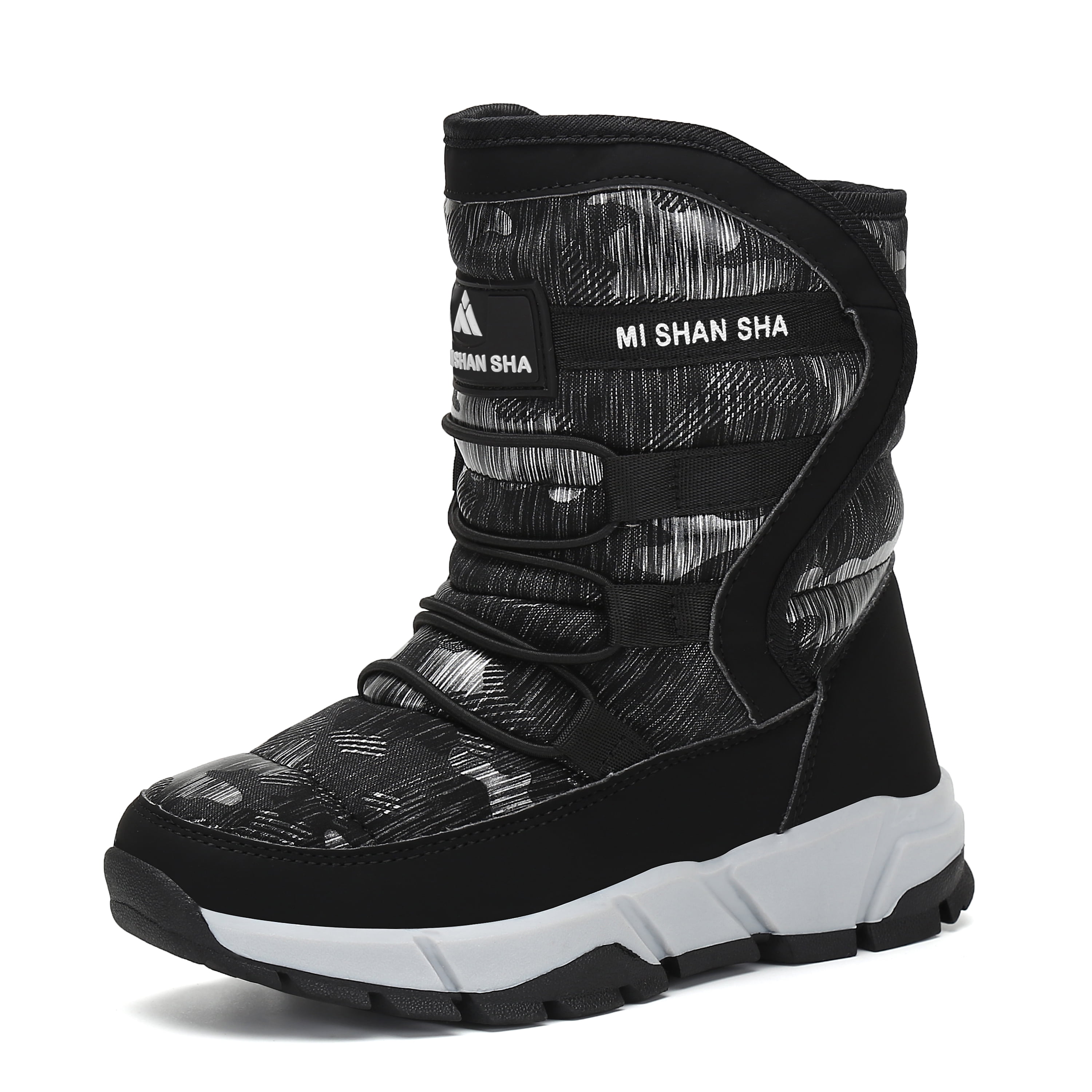 Mishansha Girls Boys Waterproof Snow Boots，Black 5 Big kid - Walmart.com