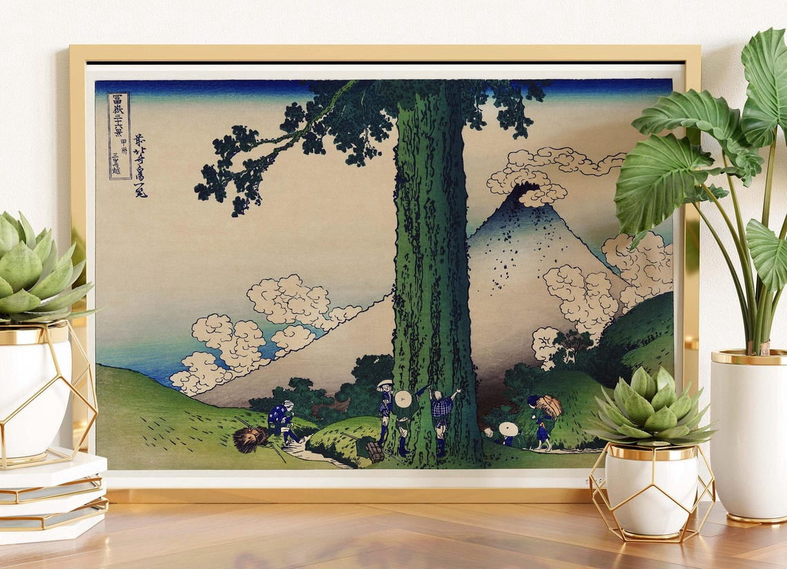 Mishima Pass In Kai Province By Katsushika Hokusai, Mount Fuji Poster ...