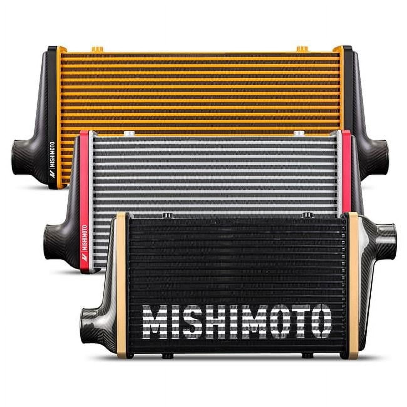 Mishimoto Universal Carbon Fiber Intercooler - Matte Tanks - 525 mm Gold Core & C-Flow - Red V ...