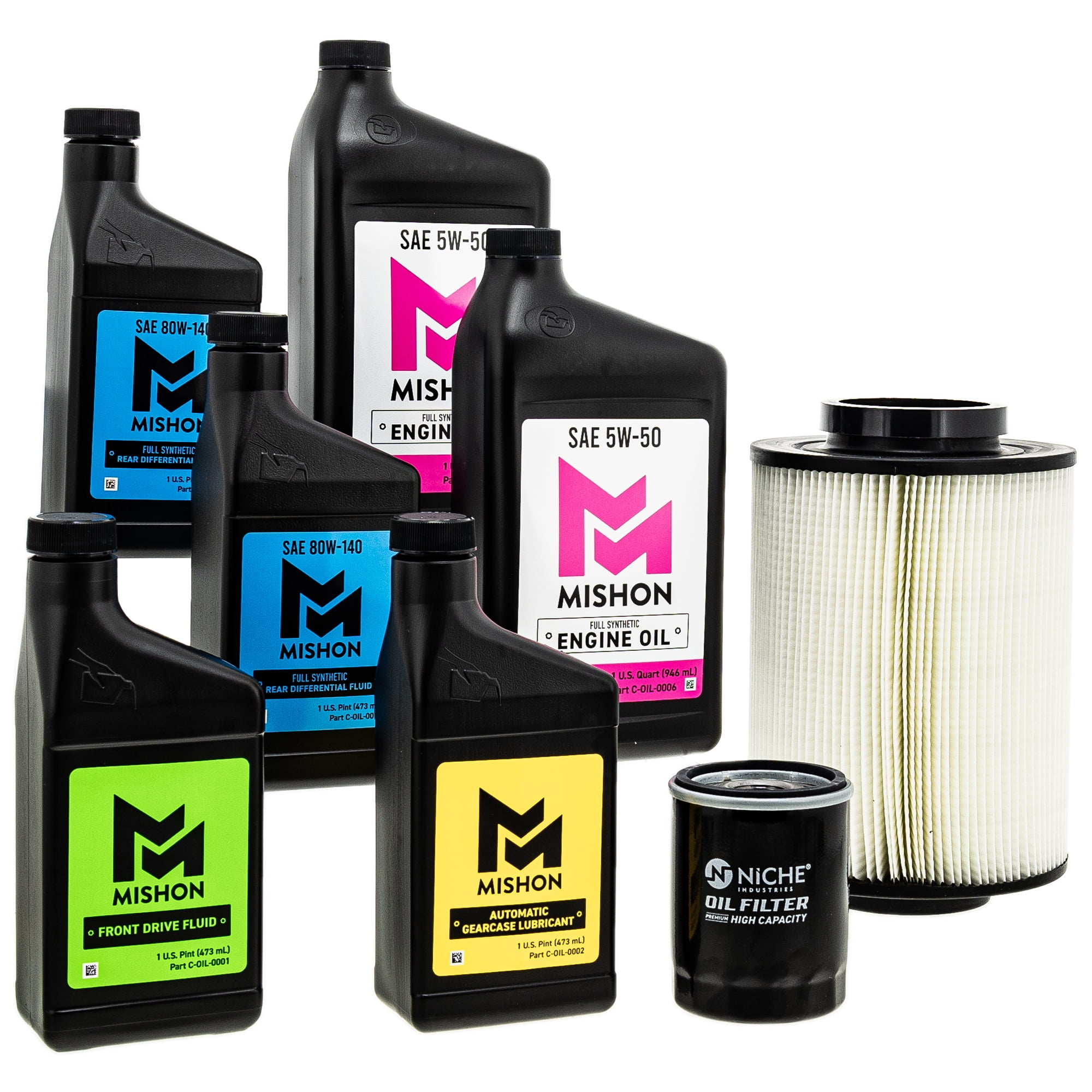 Mishon Full Service Oil Change Kit for Polaris RZR 800 S 4 UTV 2008 ...