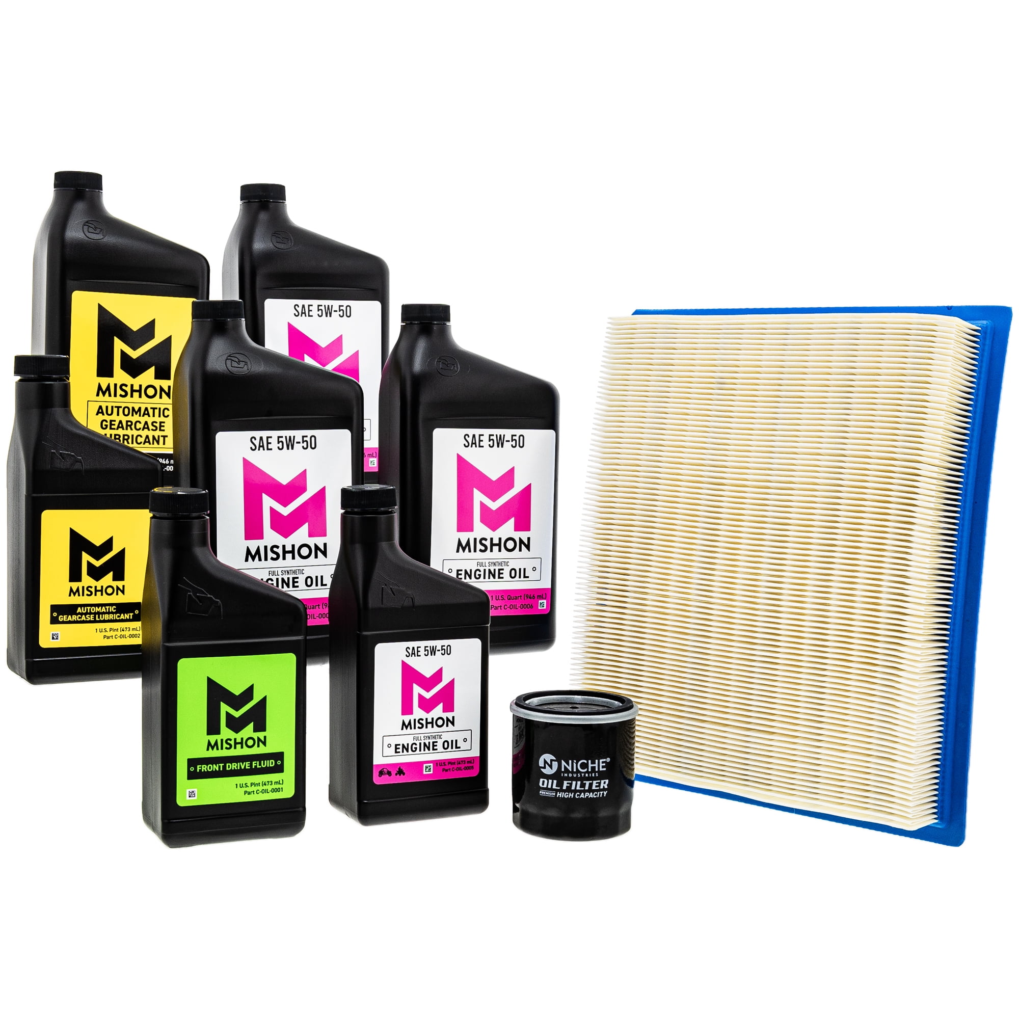 Mishon Full Service Oil Change Kit for Polaris RZR 900 4 UTV 2011-2012 ...
