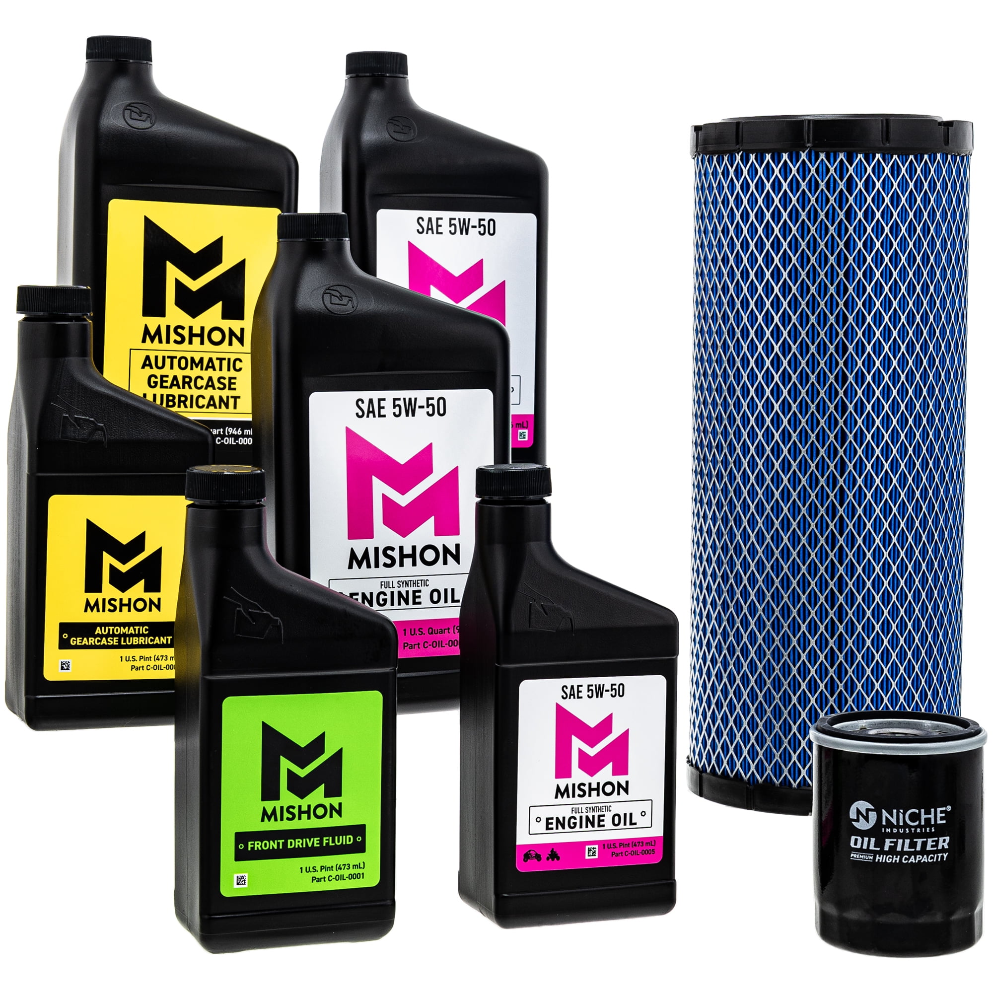 Mishon Full Service Oil Change Kit for Polaris RZR 900 S 4 General 1000 ...
