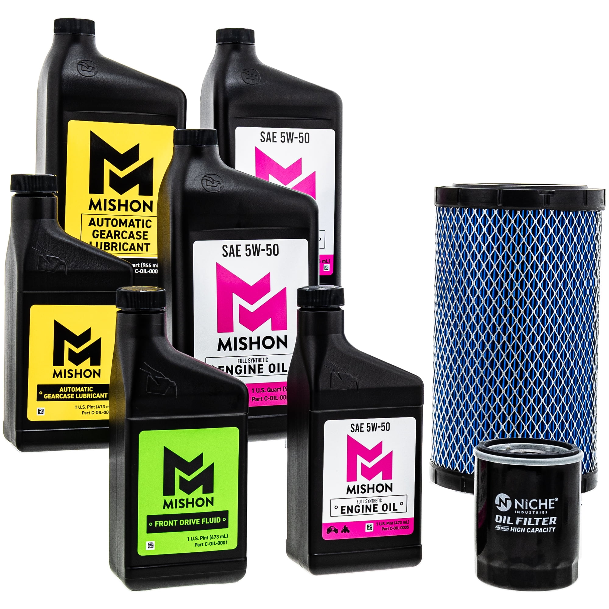 Mishon Full Service Oil Change Kit for Polaris Ranger 1000 Crew XP UTV ...