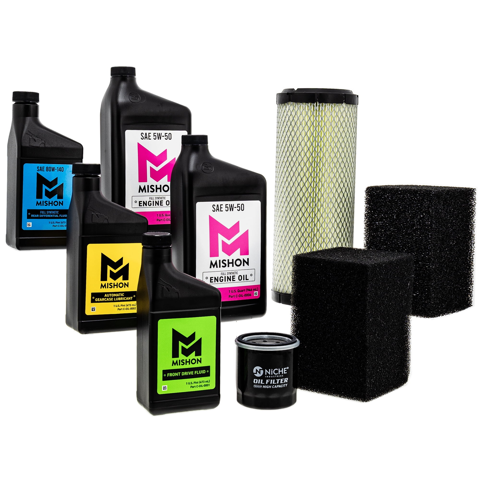Mishon Full Service Oil Change Kit for Polaris Ranger 500 4x4 6x6 2002 ...