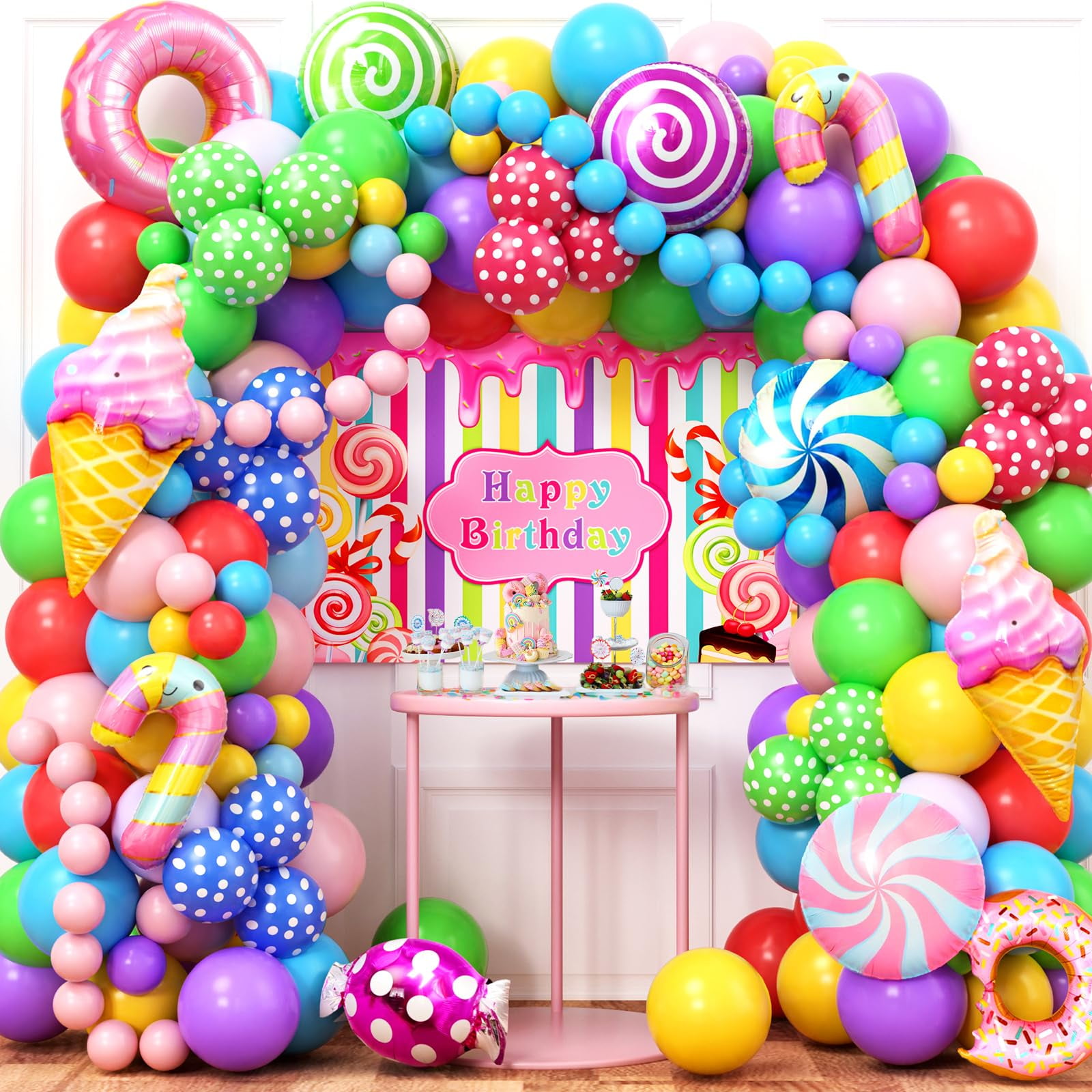 Mishopy 160 Candyland Party Decorations Two Sweet Birthday Party ...