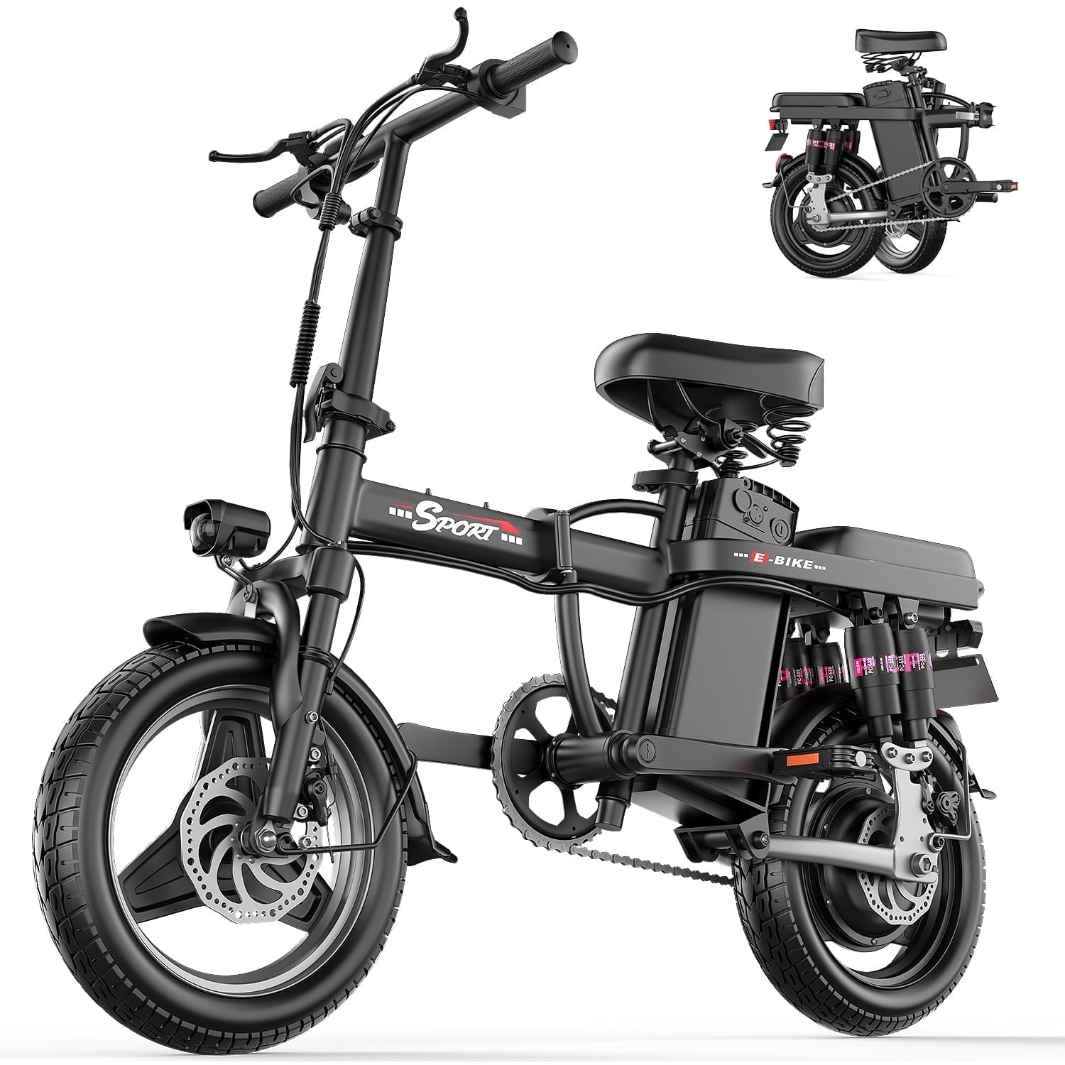 Misodo F9 Electric Bike for Adults, Folding Electric Bike, 500W Motor ...
