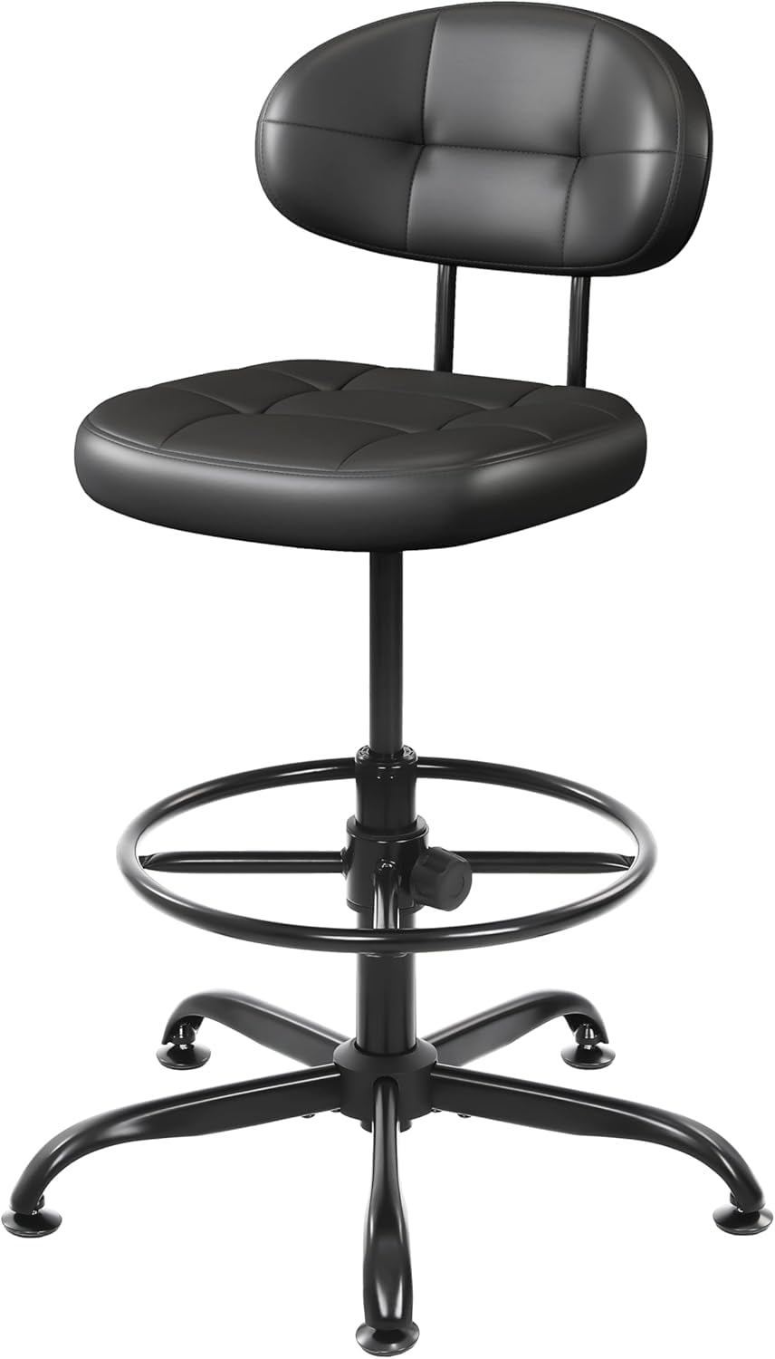 Misolant Armless Drafting Chair, Tall Office Chair no Wheels with ...
