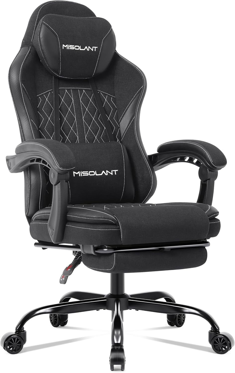 Misolant Gaming Chair, Fabric Gamer Chair with footrest for Adults ...