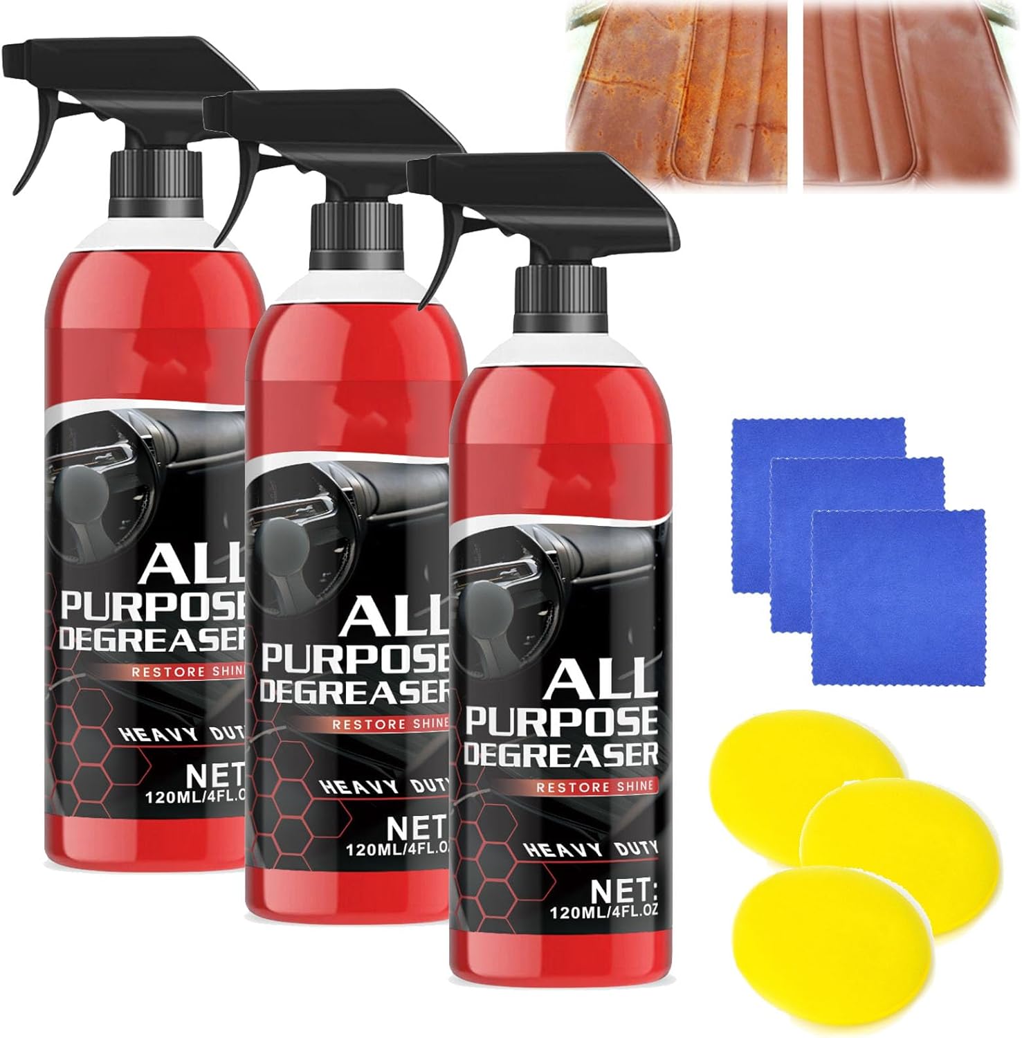 Misolikeo All-Purpose Car Interior & Exterior Stain Cleaner Spray,Multipurpose Car Stain Cleaner ...