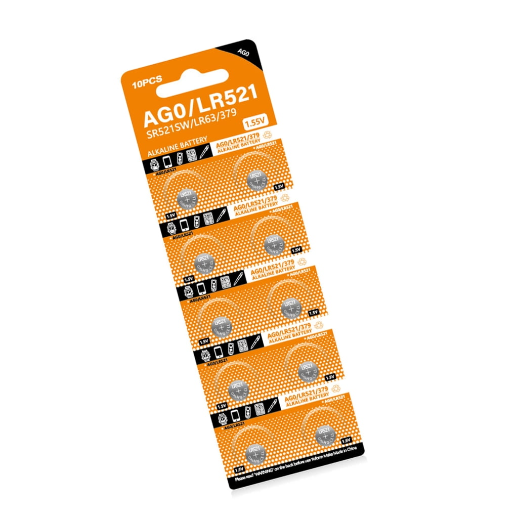 Misright 10Pcs AG0 Batteries Button Cell Battery 1.55V SR521SW LR521 SR521 Alkaline - Walmart.com