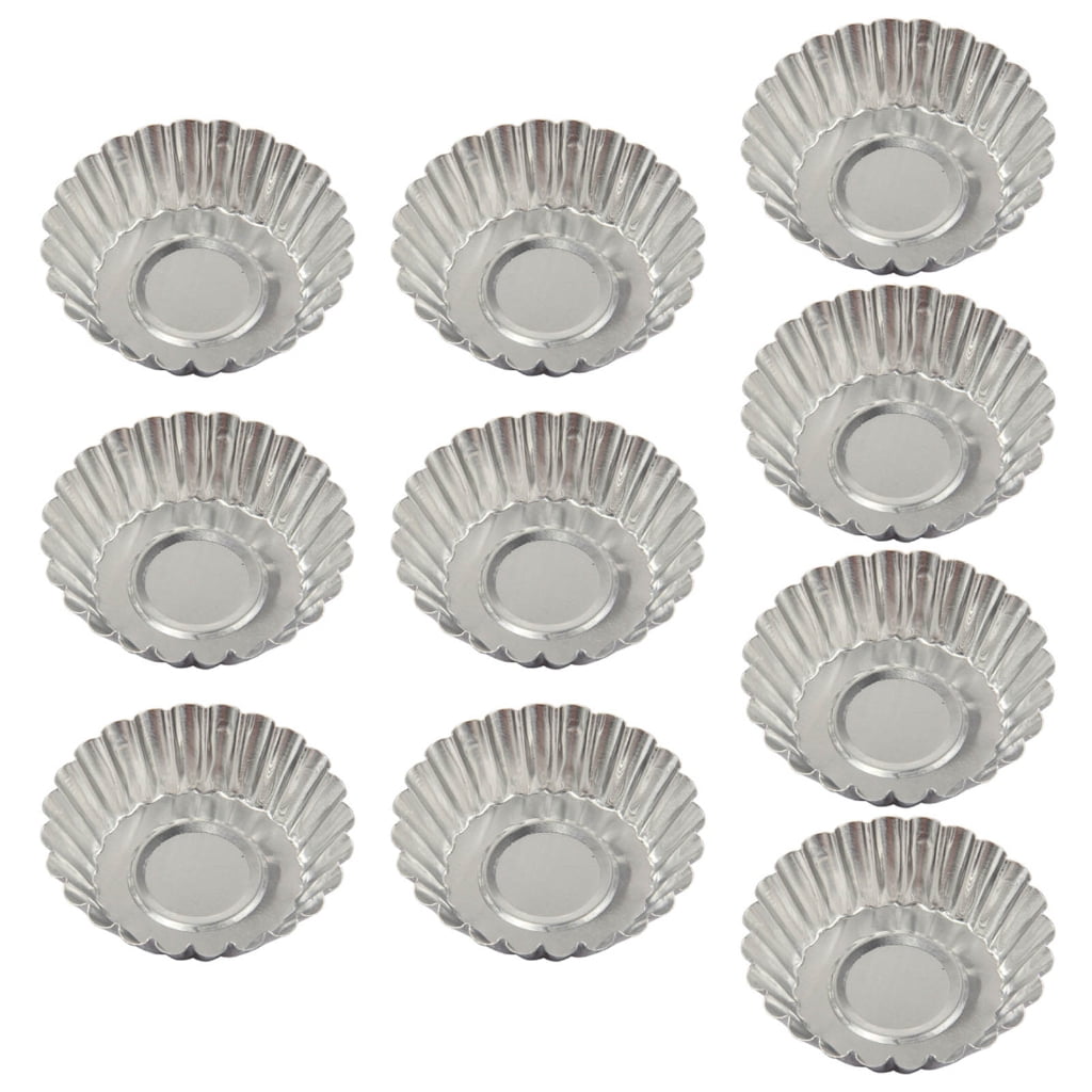 Misright 10Pcs Eggs Tart Molds Aluminium Mini Tart Pans Line Molds ...