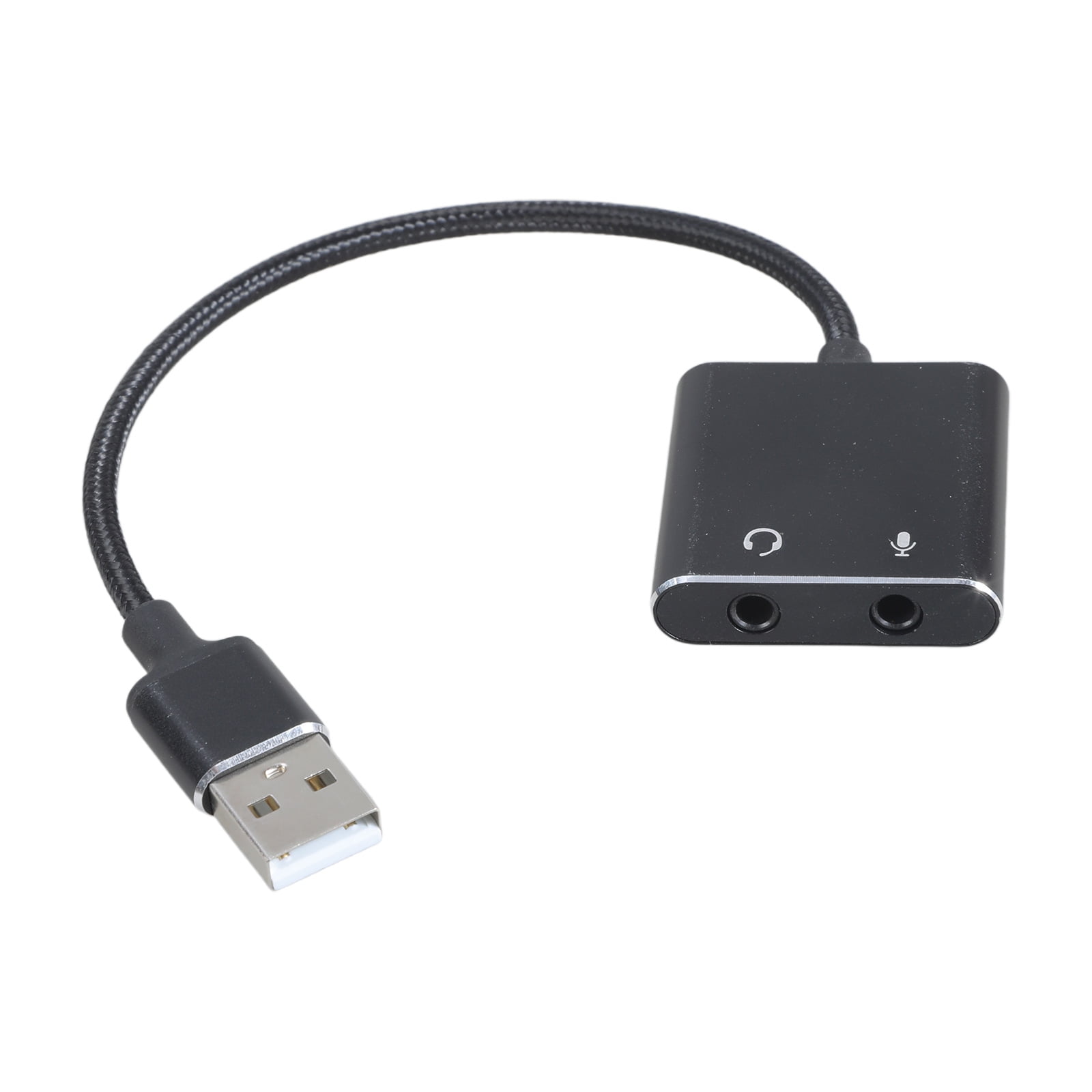 Misright 12cm Long USB to Sound Card Adapter Cord with Headphone and ...