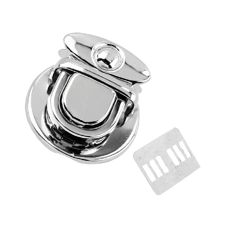 Misright 1Sets Iron Tuck Lock Clasp Catchs Purse Thumb Lock for Leather ...