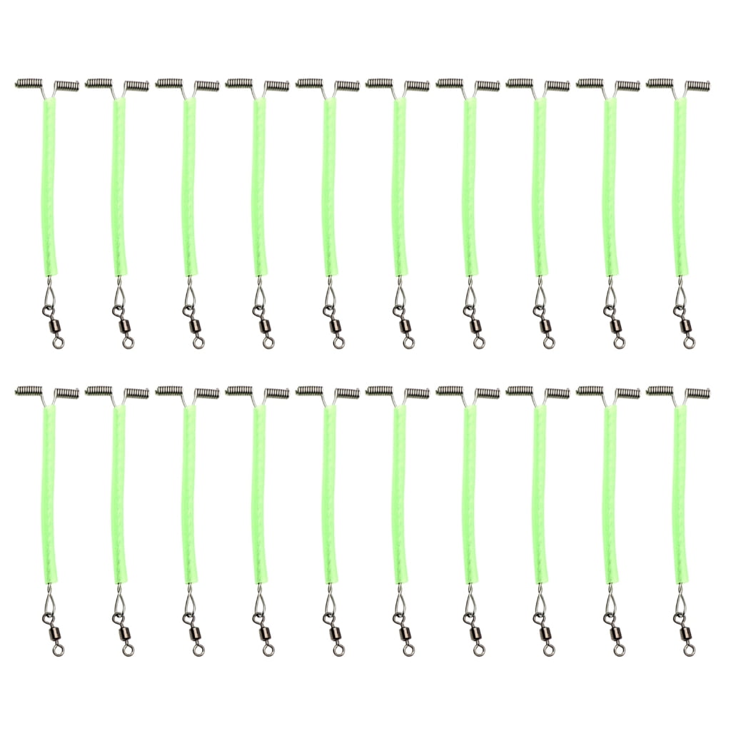 Misright 20Pcs Fishing Line Wire Leader Traces with Swivels Luminous ...