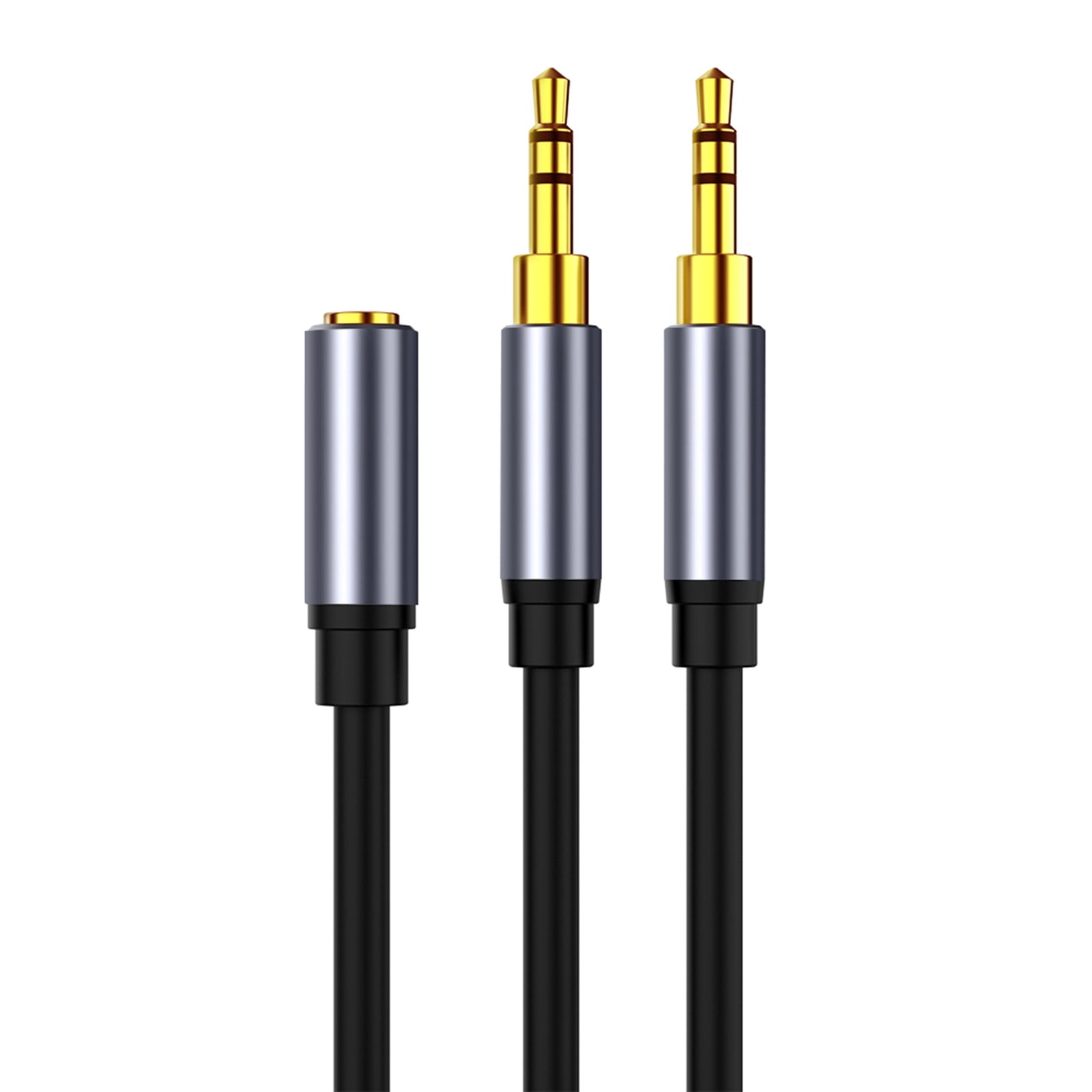 Misright 3.5mm Female to 2 Dual 3.5mm Male AUX Audio Splitter Cable ...
