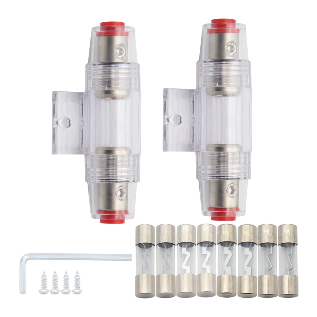 Misright 30-100A Stereo Audio Single Way AGU Fuse Holder Power Distribution Block - Walmart.com