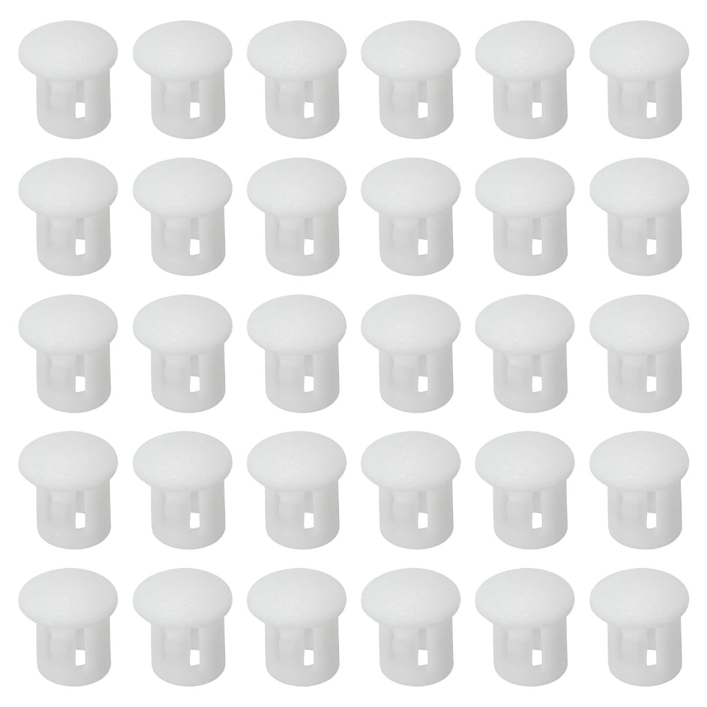 Misright 30Pcs White Plastic Hole Plugs Screw Caps Cover for Kitchen ...