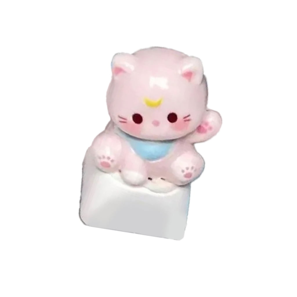 Misright 3D Keycap Cartoon Cats Head Keycaps Sculpted Art Mechanical ...