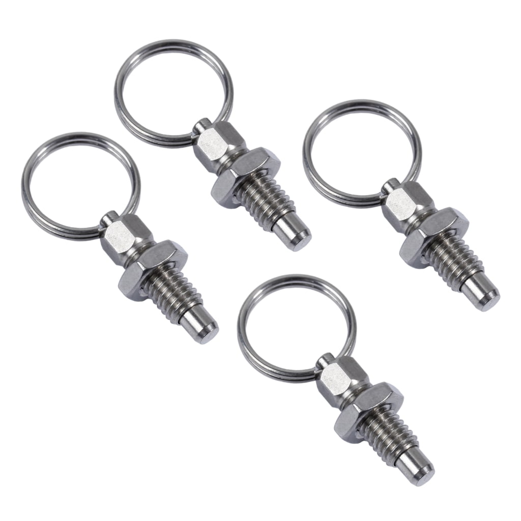Misright 4 Pcs Pull Ring Indexing Plunger Stainless Steel Spring-Loaded ...