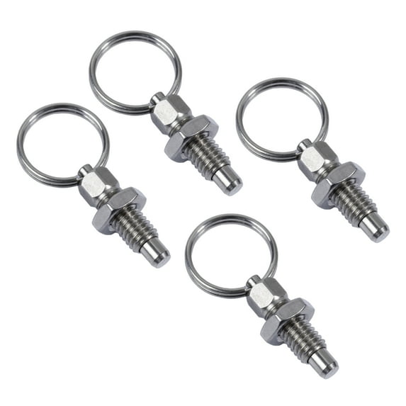Misright 4 Pcs Pull Ring Indexing Plunger Stainless Steel Spring-Loaded ...