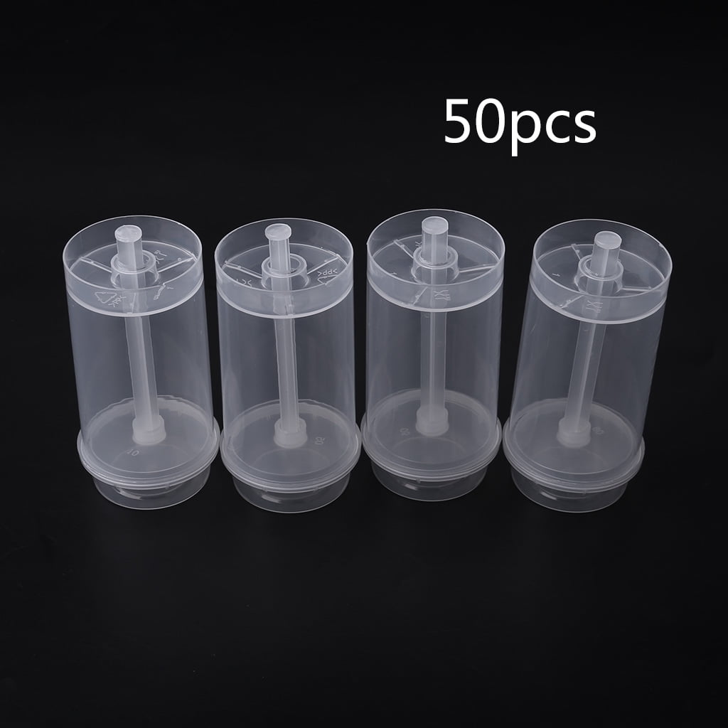 Misright 50 Pieces Plastic Jelly Ice Cream Push-up Containers with Lids ...