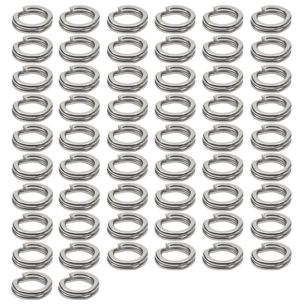 Misright 50Pcs Split Rings Assorted Fishing Split Rings Stainless ...