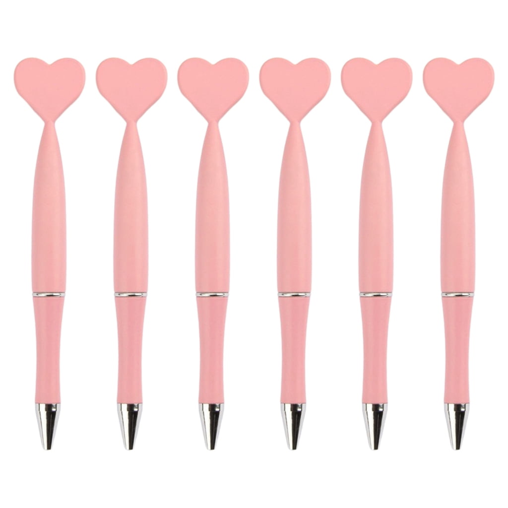 Misright 6 Pieces Black Ink Ballpoint Pens Heart Shaped Wedding Pens 1 ...