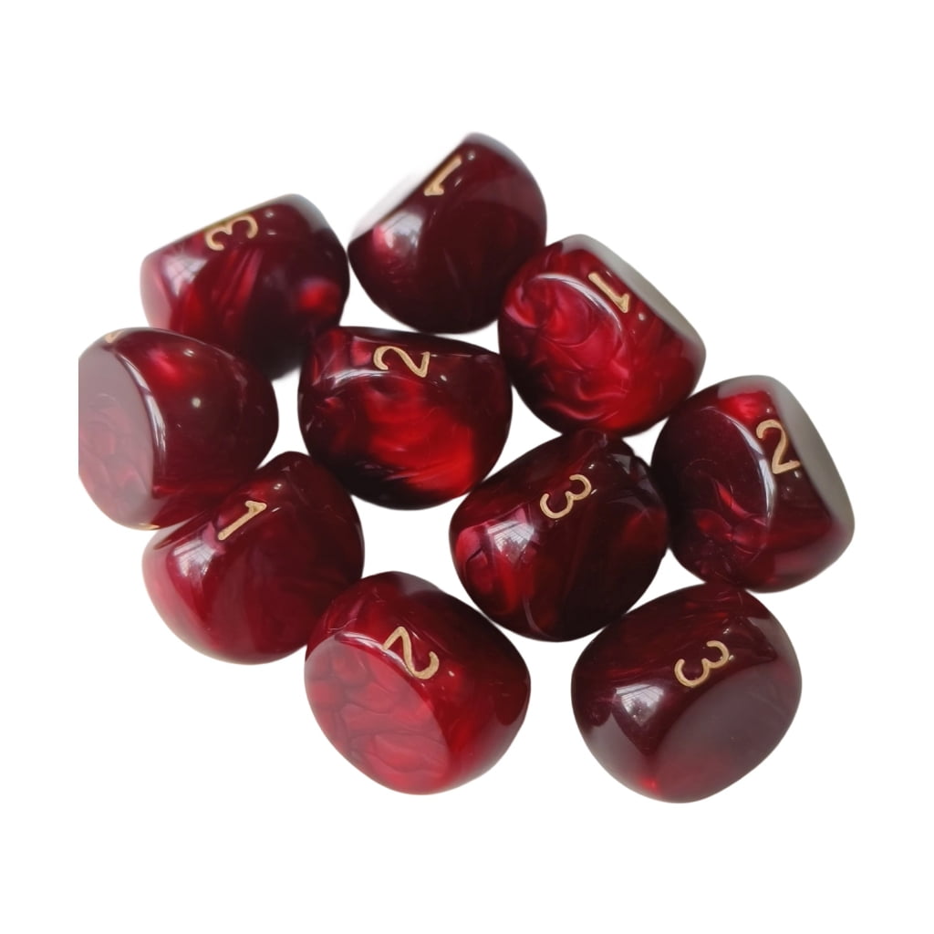 Misright Acrylic 3 Sided Dices Color Number Face For Game And ...