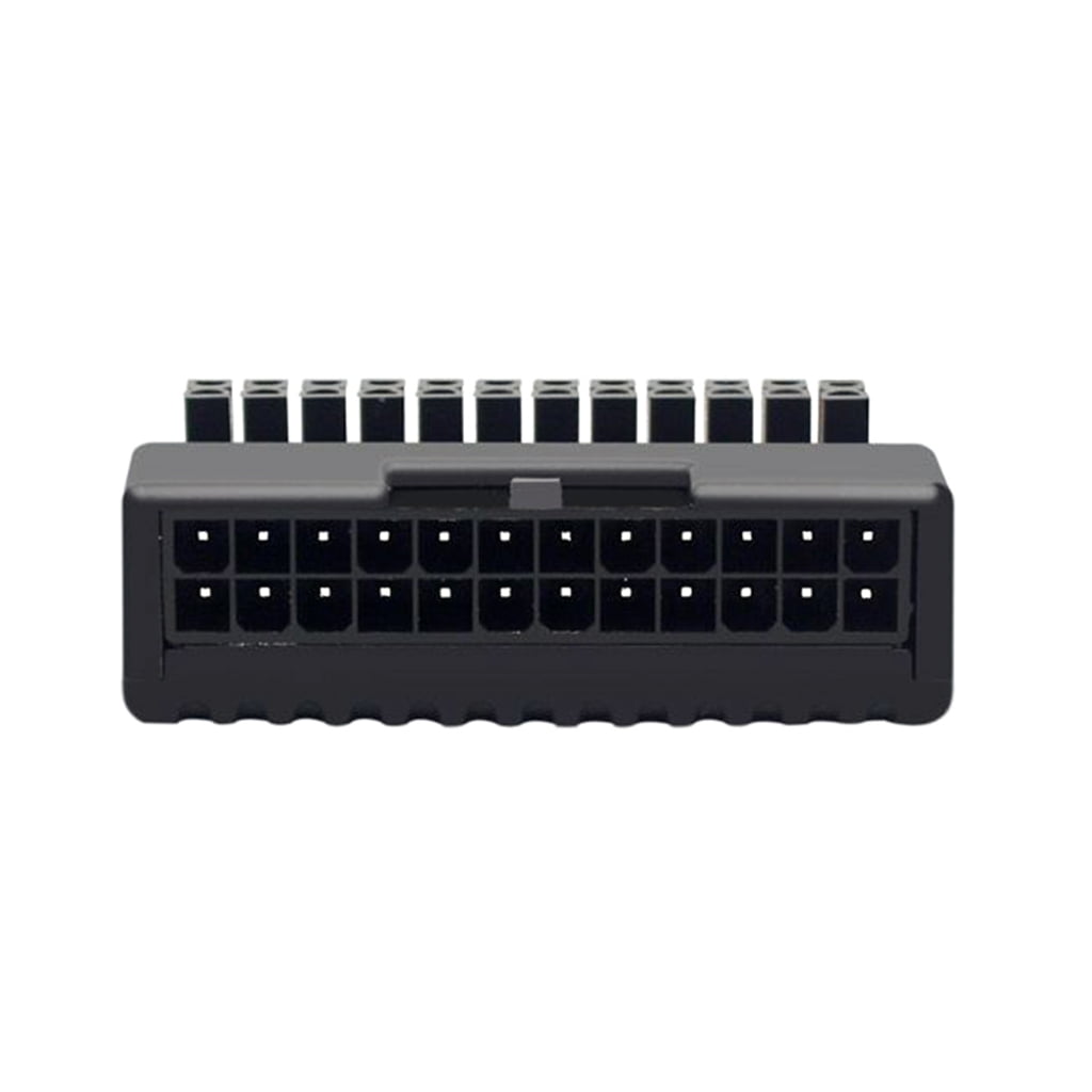 Misright Computer 24Pin 90Degree Power Bend Adapter Female to Male ...