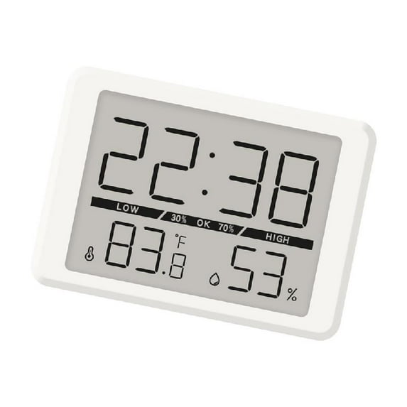 Misright Contemporary LCD Wall Desk Clock with Time Date Temperature ...