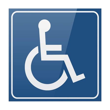 Uxcell 3x3 Inch Handicap Sign Stickers, Vinyl Accessible Sign Disabled ...