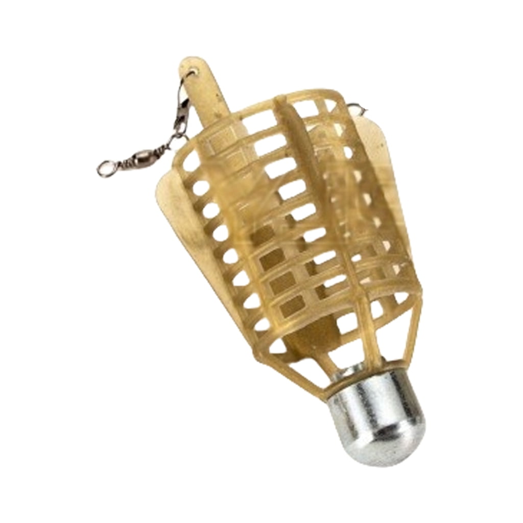Misright Fishing Feeder Basket Holder Iron Head Trap Baits Cage Fishing ...