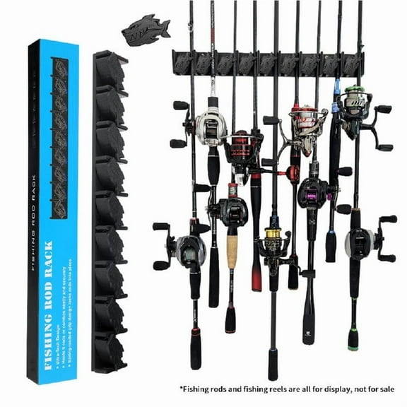 Garage Fishing Storage: Rod Rack & Organizer | 10-Rod Capacity ...
