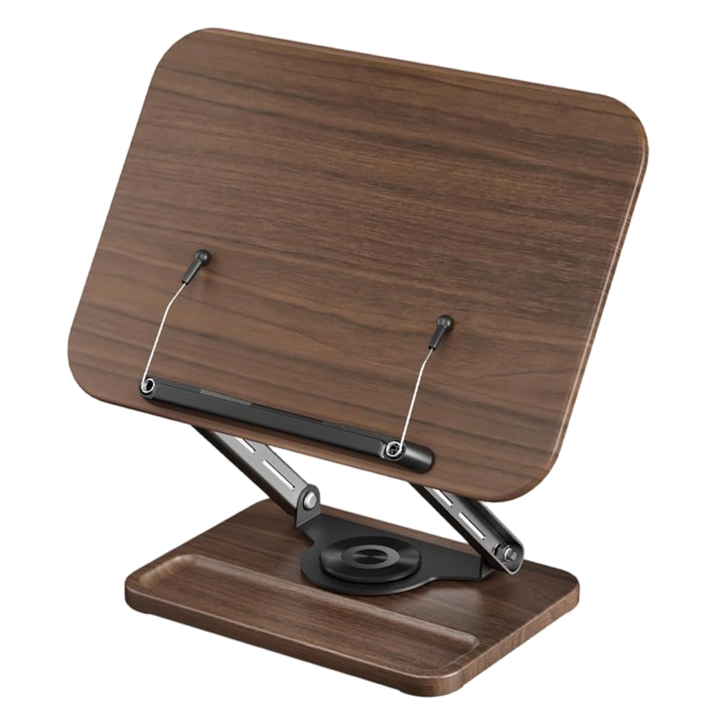 Misright Heavy Book Stand with Expandable Page Holders Adjustable 360 ...