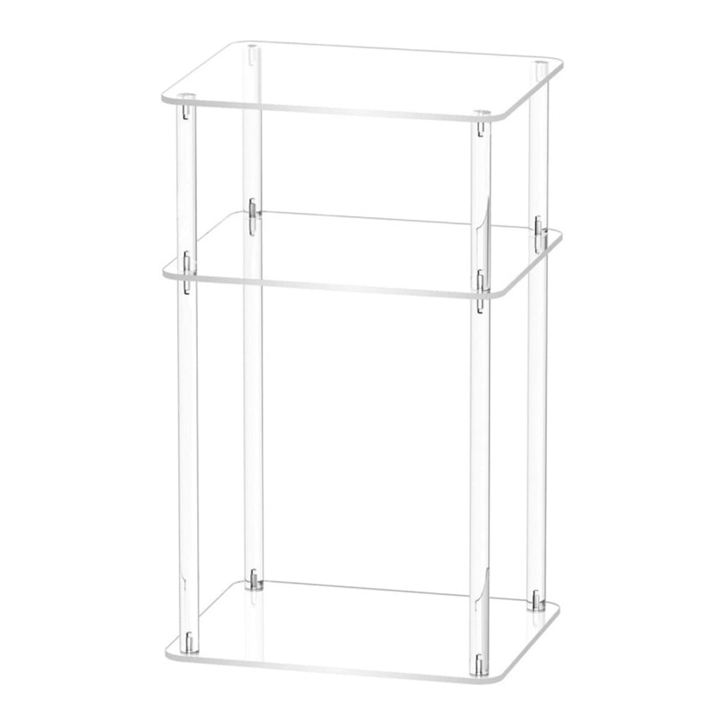Misright Multipurpose Acrylic Square Table with 3 Layer for Students ...