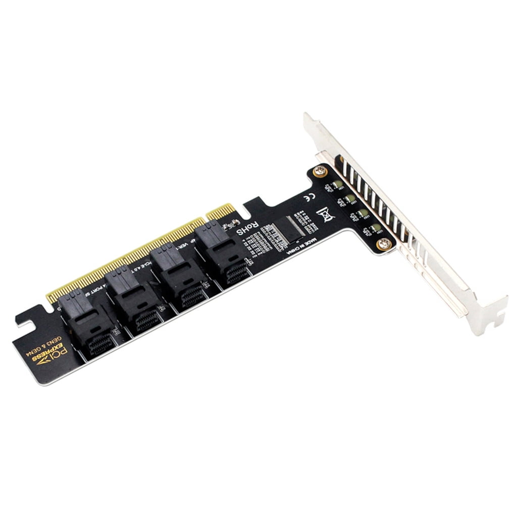 Misright PCIE 16X To 4 Port SFF-8643/8639 Split Card Data Transfer ...