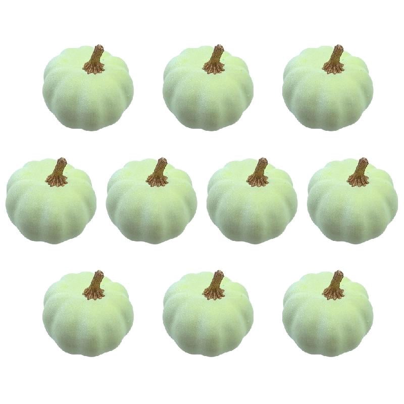 Misright Pack Of 10 Realistic Foam Pumpkins Halloween Fall Thanksgiving ...